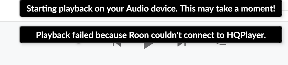 Issue with Aqua LinQ streamer and HQPlayer module not playing (ref# ...