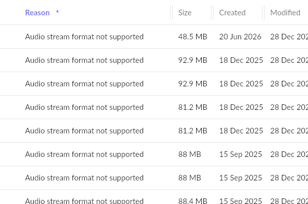 M4A Audio File Skipped Due to Unsupported Format (ref#S1OUJ4) - Support ...