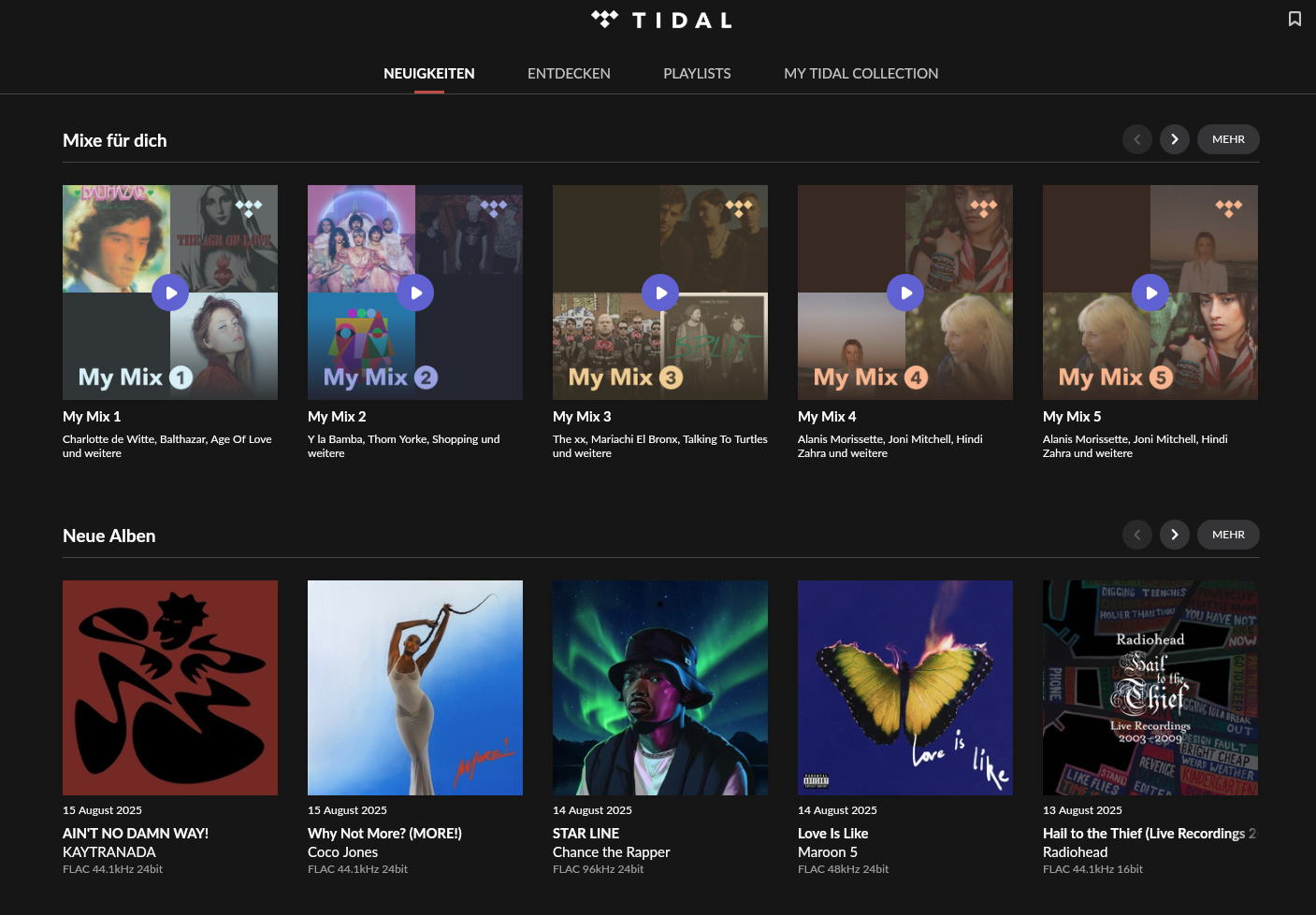 New Tidal releases not updating in Roon and duplicate album issue (ref#NAF20C) - Support - Roon ...