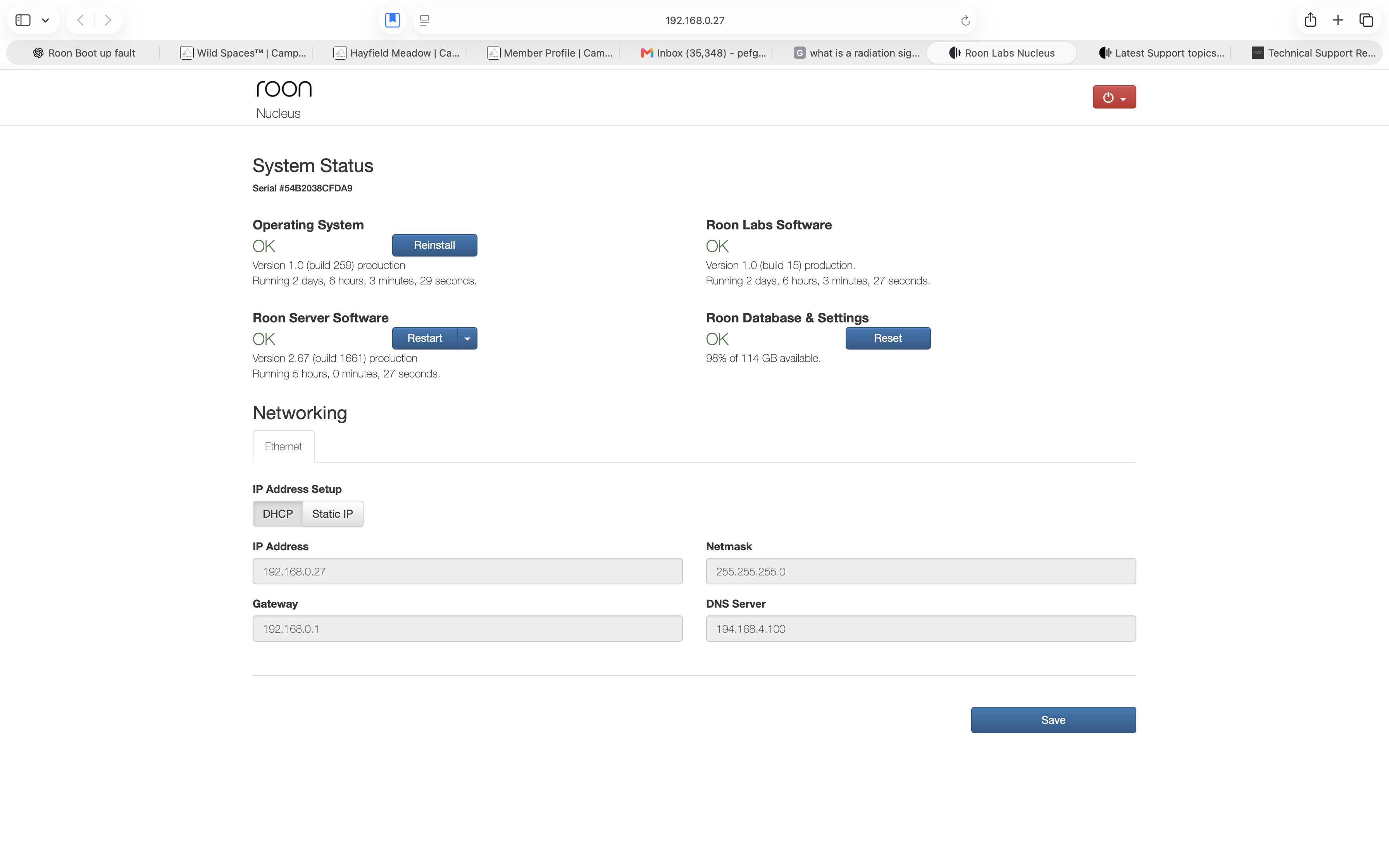 Roon Nucleus Remotes Hang on Pulsating Logo Despite Healthy Server ...