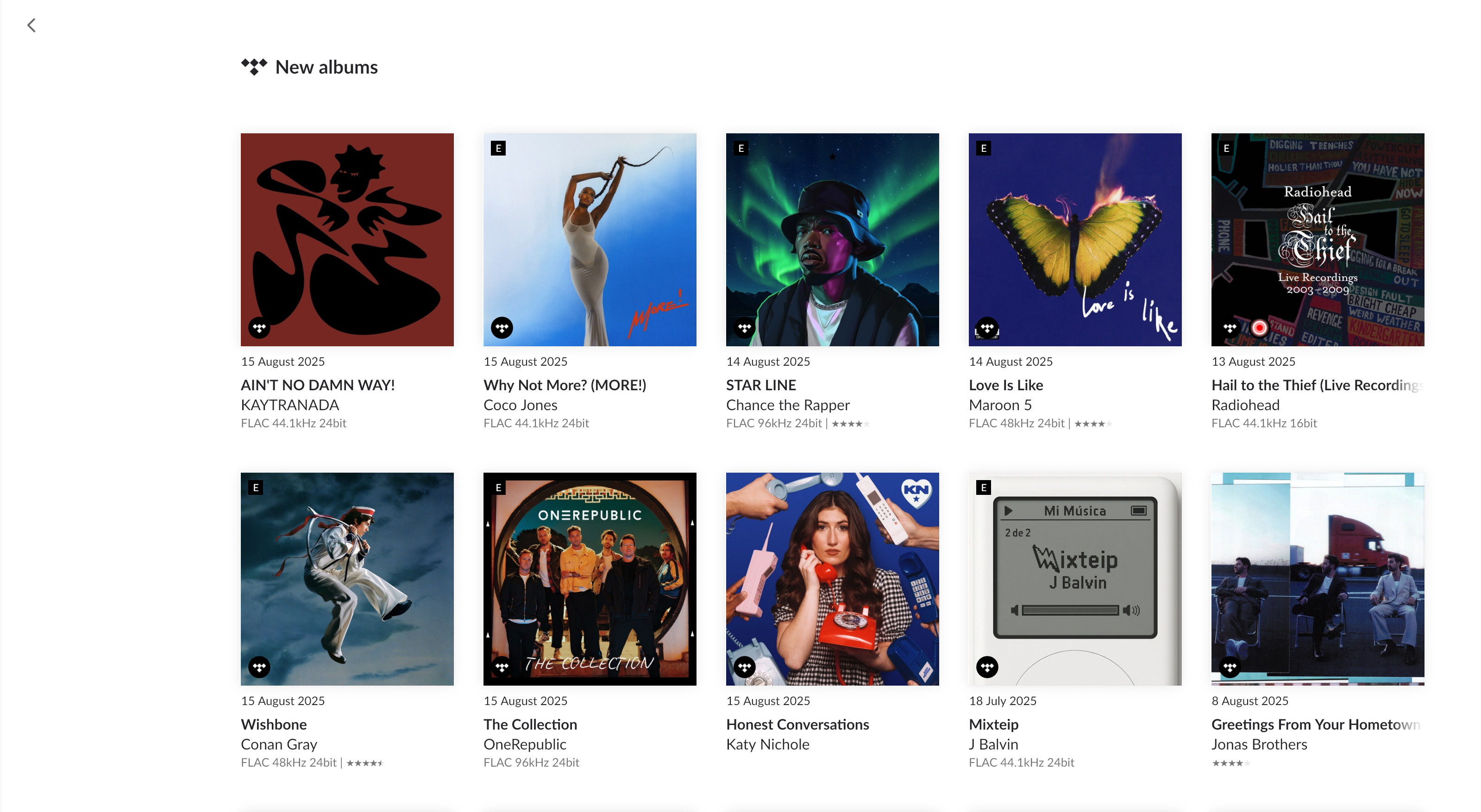 No new albums appearing in Tidal tab since August 15th (ref#LX4R4C)[Ticket in] - Support - Roon ...